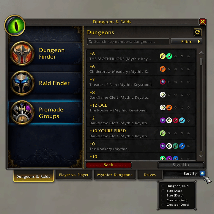 PGS - Premade Group Sorter - Wago Addons