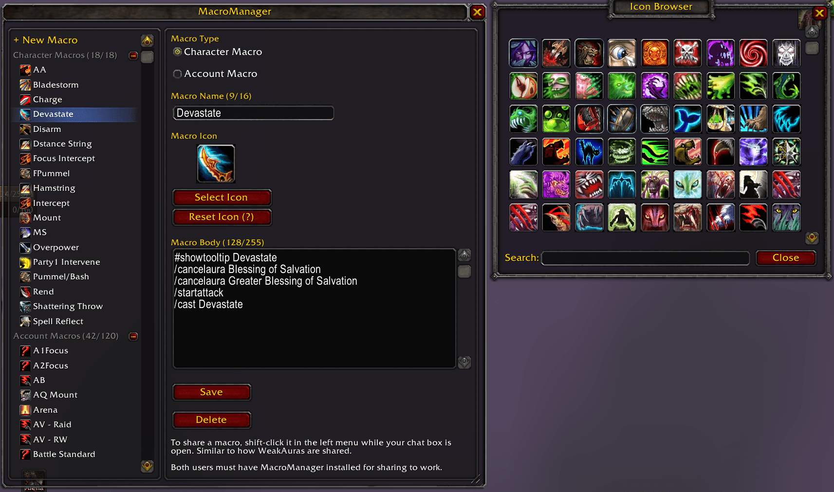 MacroManager - Wago Addons