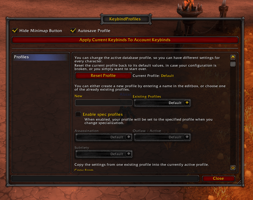 KeybindProfiles - Wago Addons